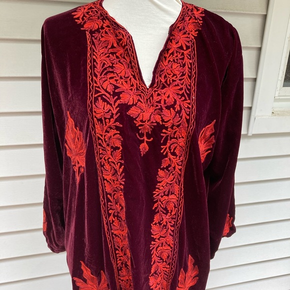 Kashmir | Dresses | Kashmir India Velvet Dress Tunic Maxi Boho | Poshmark